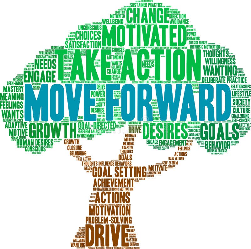 Move Forward Word Cloud stock vector. Illustration of choices - 211016026
