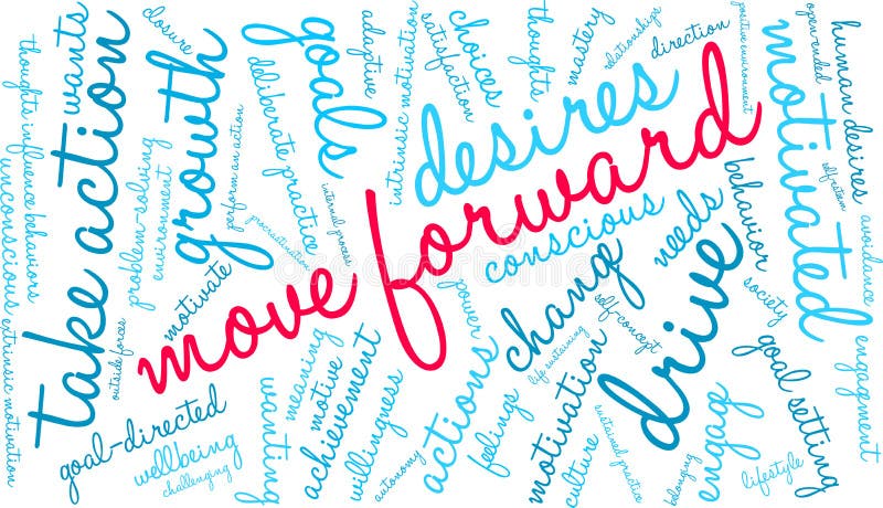 Move Forward Word Cloud stock vector. Illustration of esteem - 211016092