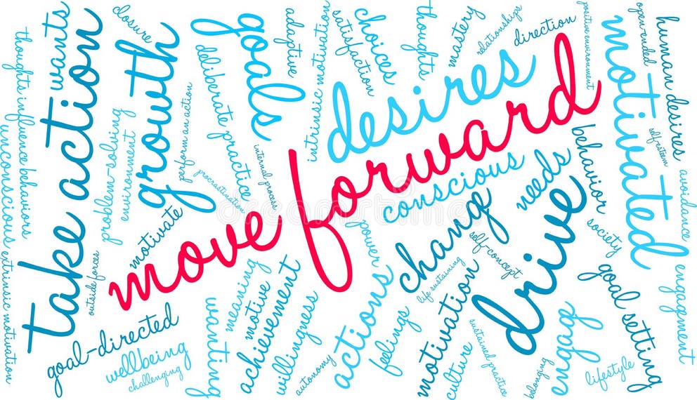 Move Forward Word Cloud stock vector. Illustration of esteem - 211016092