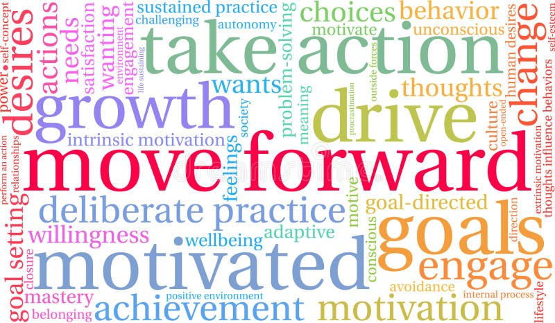 Move Forward Word Cloud stock vector. Illustration of avoidance - 211016108