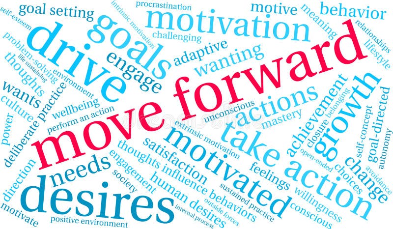 Move Forward Word Cloud stock vector. Illustration of lifestyle - 211016126
