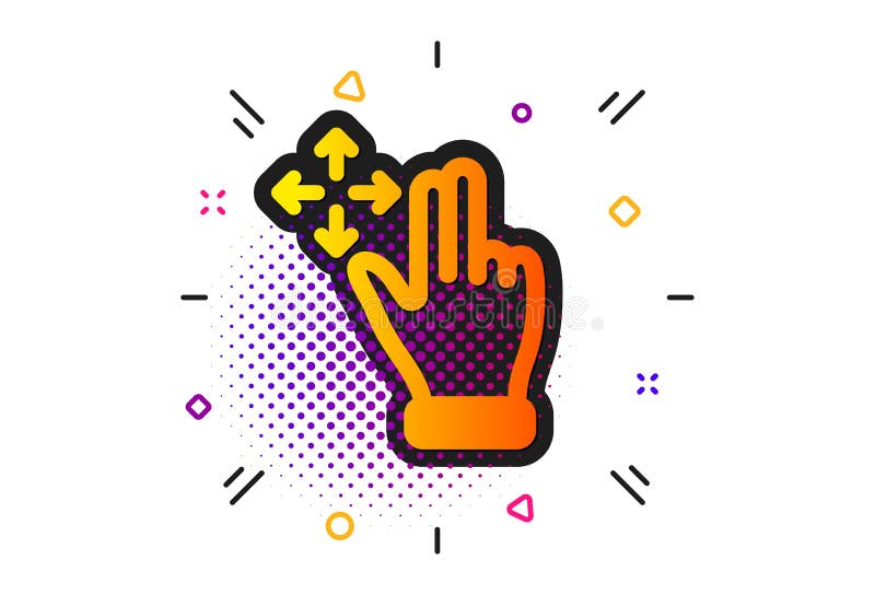 Move Gesture Icon. Slide Arrow Sign. Swipe Action. Vector Stock Vector ...
