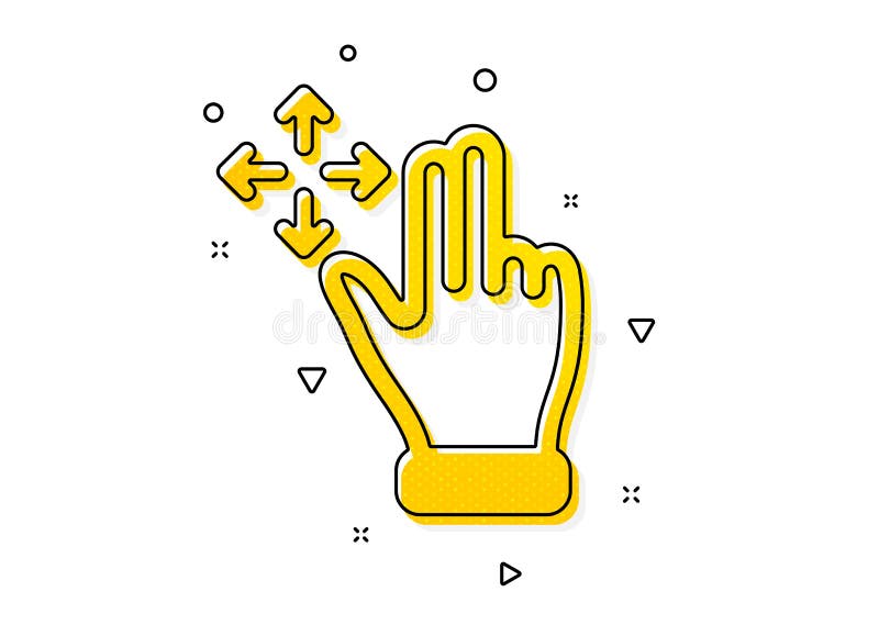 Move Gesture Icon. Slide Arrow Sign. Swipe Action. Vector Stock Vector ...