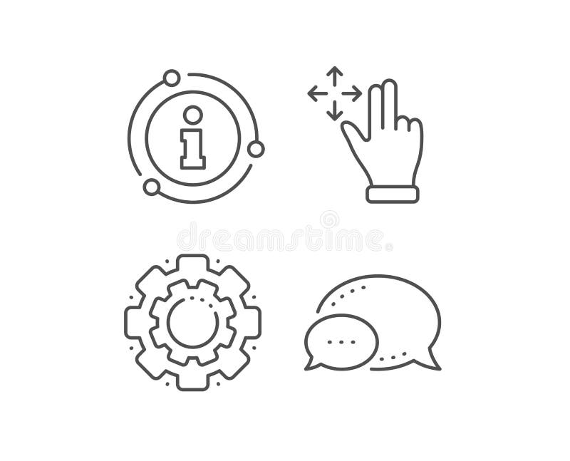 Move Gesture Line Icon. Slide Arrow Sign. Swipe Action. Vector Stock ...
