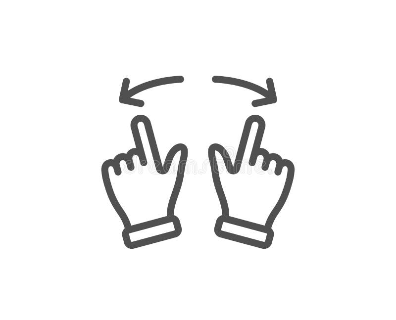 Move Gesture Line Icon. Slide Arrow Sign. Swipe Action. Vector Stock ...