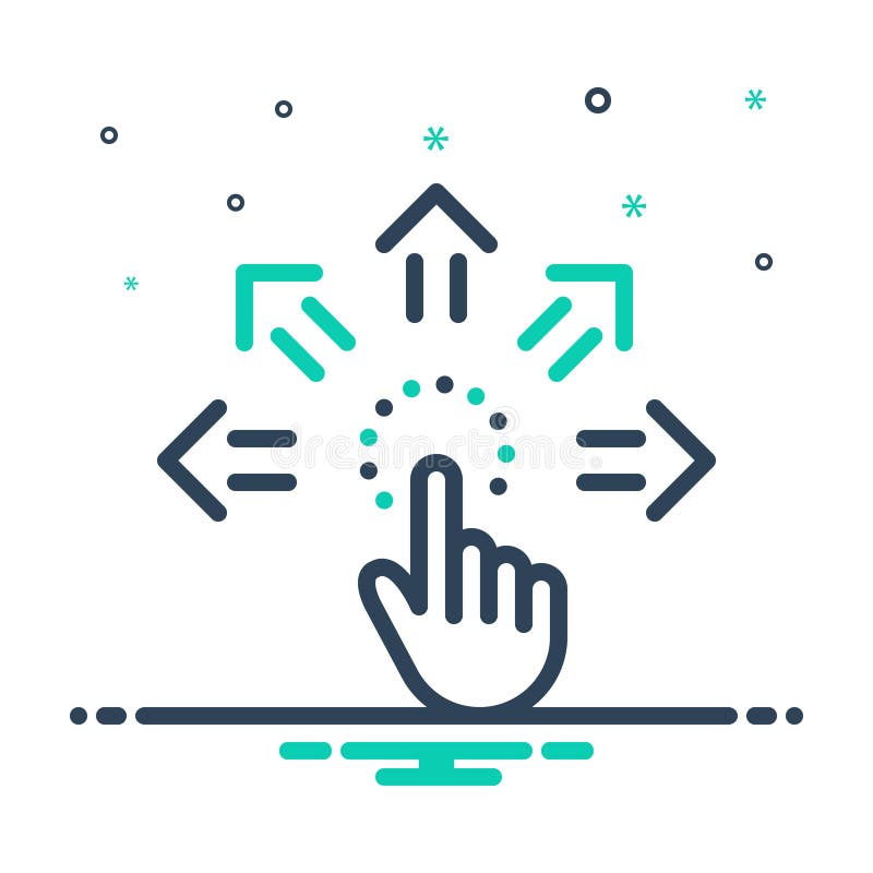 Mix Icon for Move, Arrow and Click Stock Vector - Illustration of ...