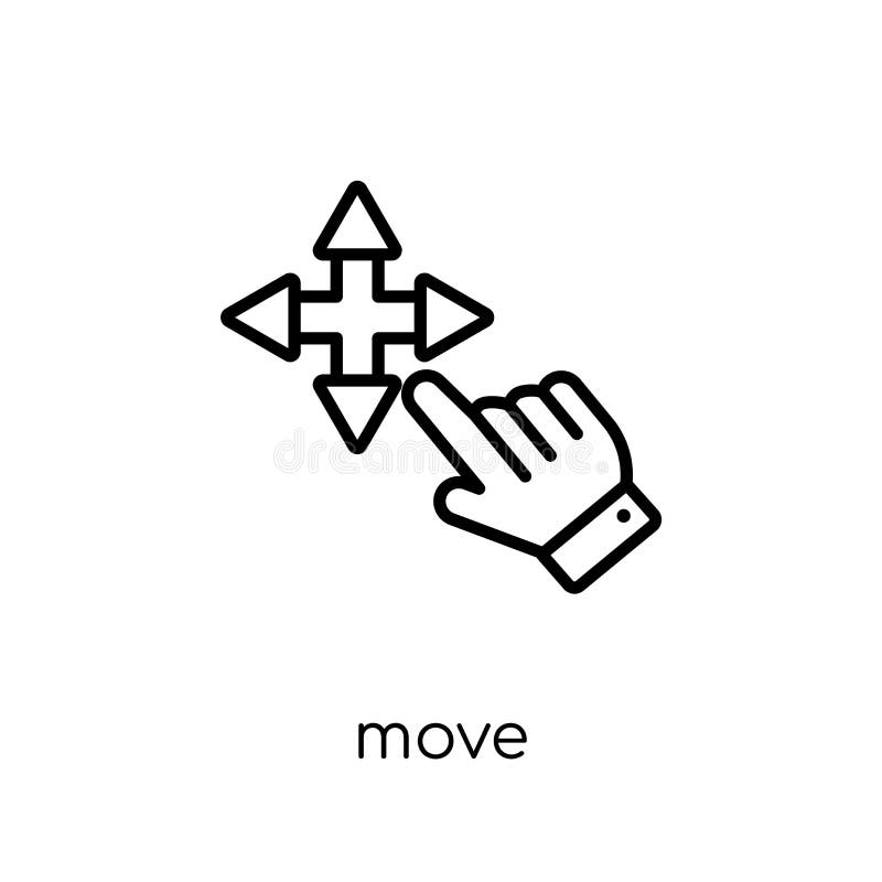 Move icon from collection. stock vector. Illustration of icon - 130966186