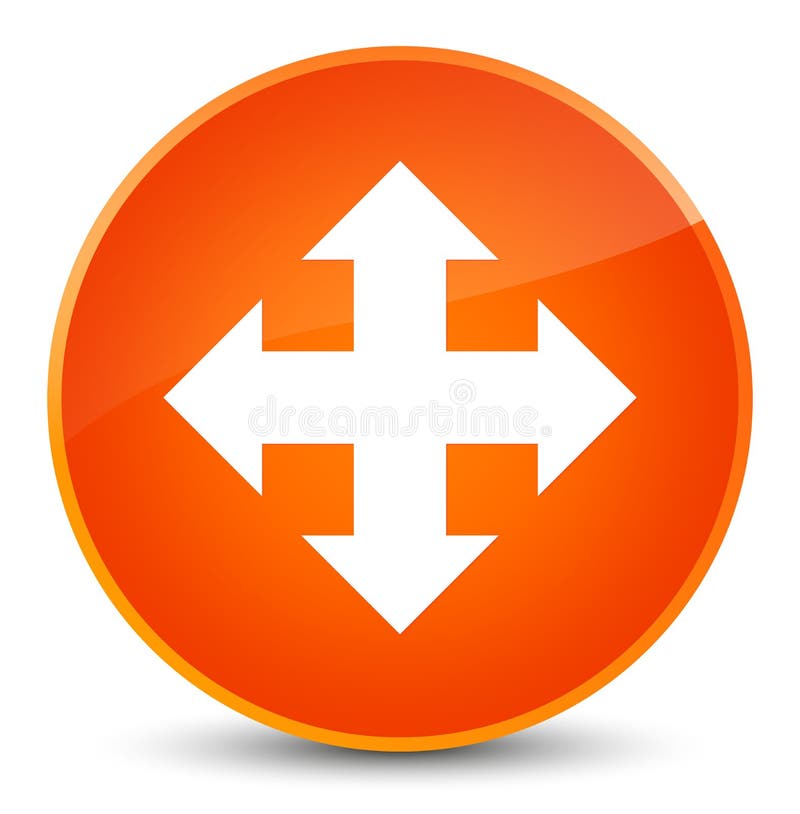 Move Icon Elegant Orange Round Button Stock Illustration - Illustration ...