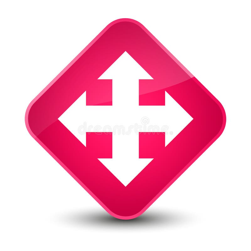 Move Icon Elegant Pink Diamond Button Stock Illustration - Illustration ...