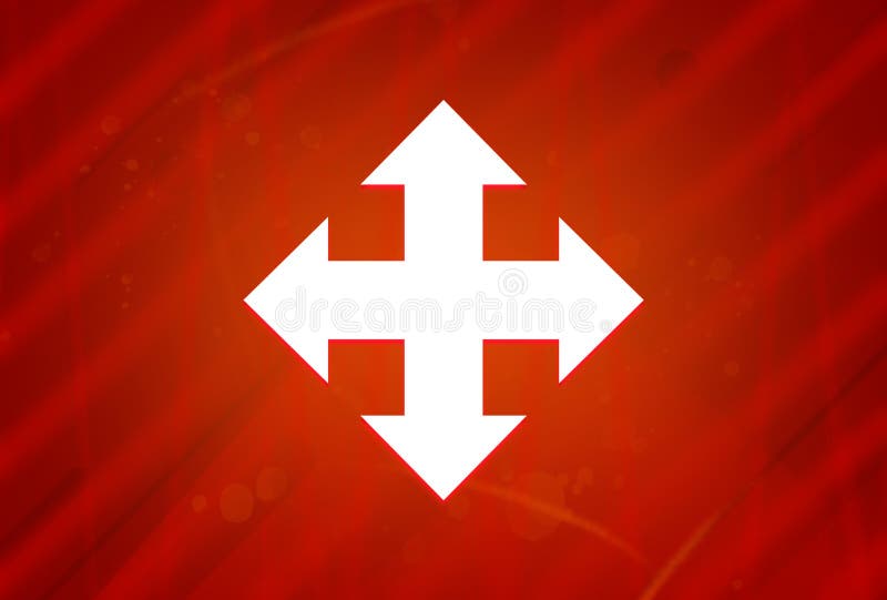 Move Icon Isolated on Abstract Red Gradient Magnificence Background ...
