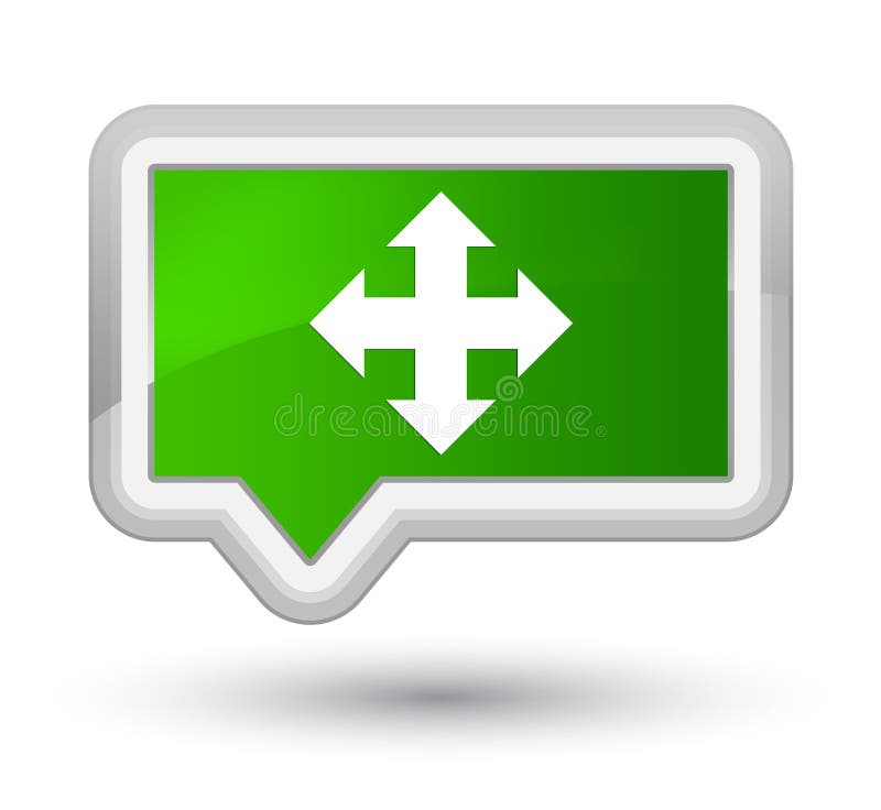 Move Icon Prime Green Banner Button Stock Illustration - Illustration ...