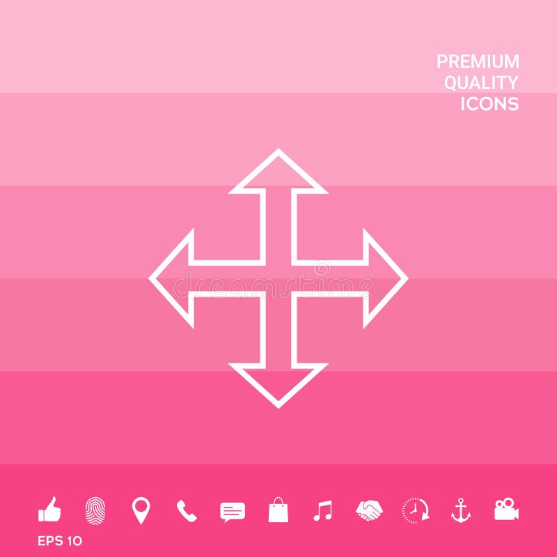 Move icon symbol stock vector. Illustration of leading - 129343392