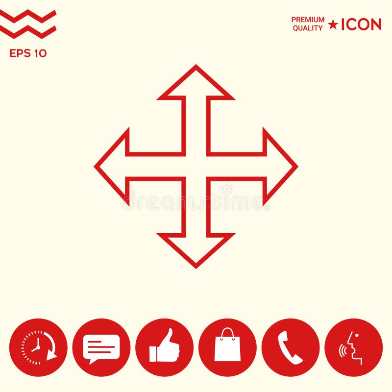 Move icon symbol stock vector. Illustration of sign - 117983216