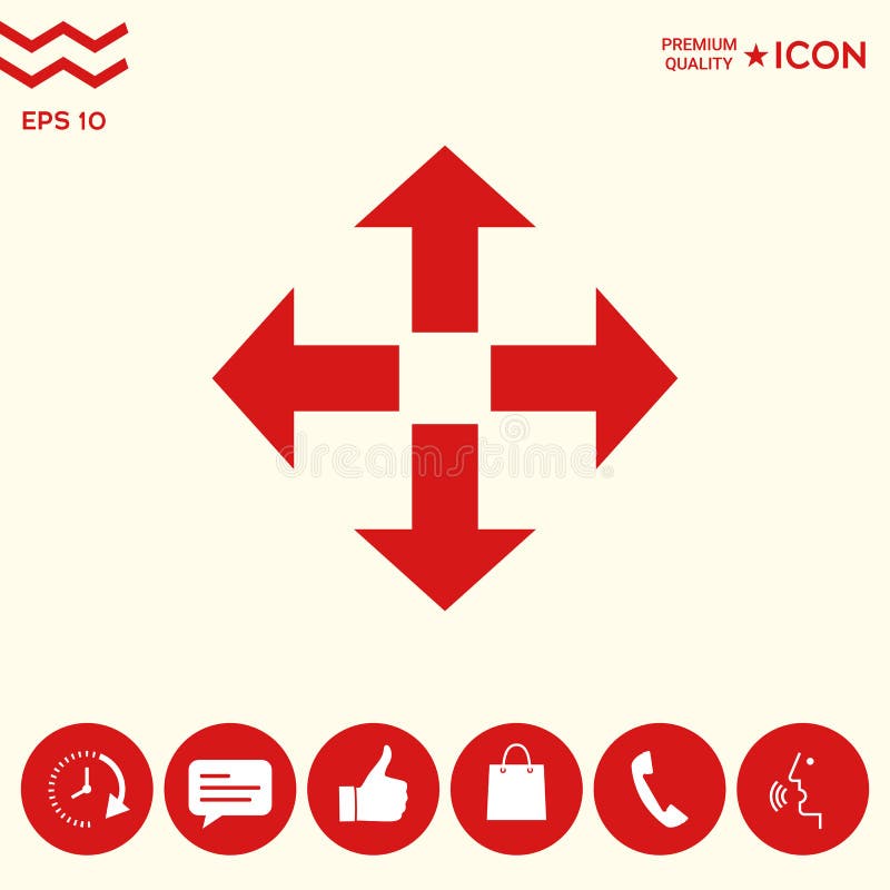 Move icon symbol stock vector. Illustration of motion - 117983223