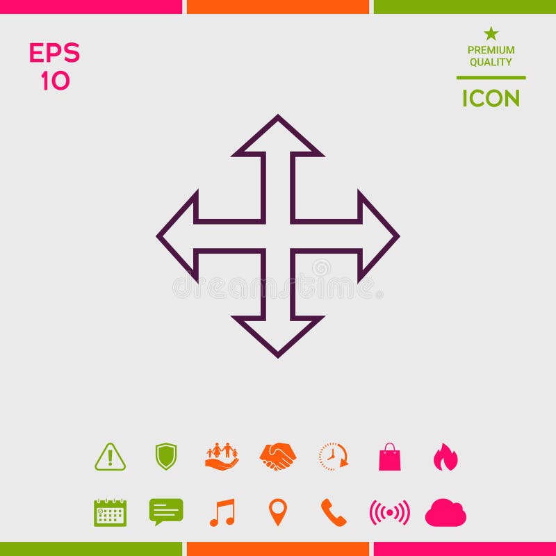 Move icon symbol stock vector. Illustration of motion - 118068437