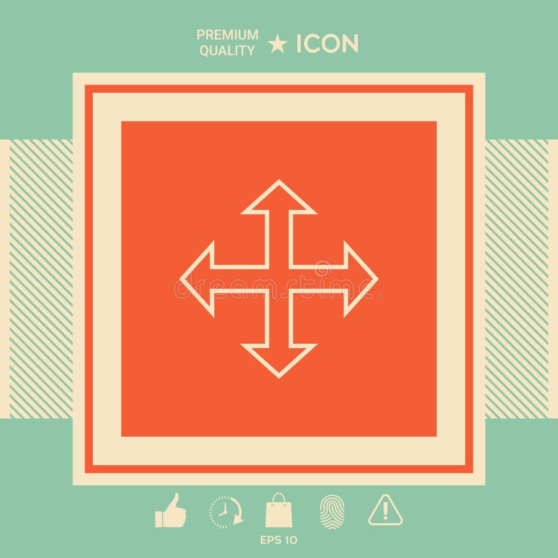 Move icon symbol stock vector. Illustration of arrow - 118219027