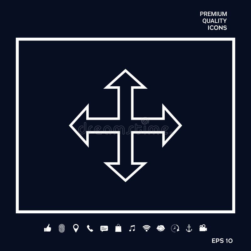 Move icon symbol stock vector. Illustration of handling - 119458766