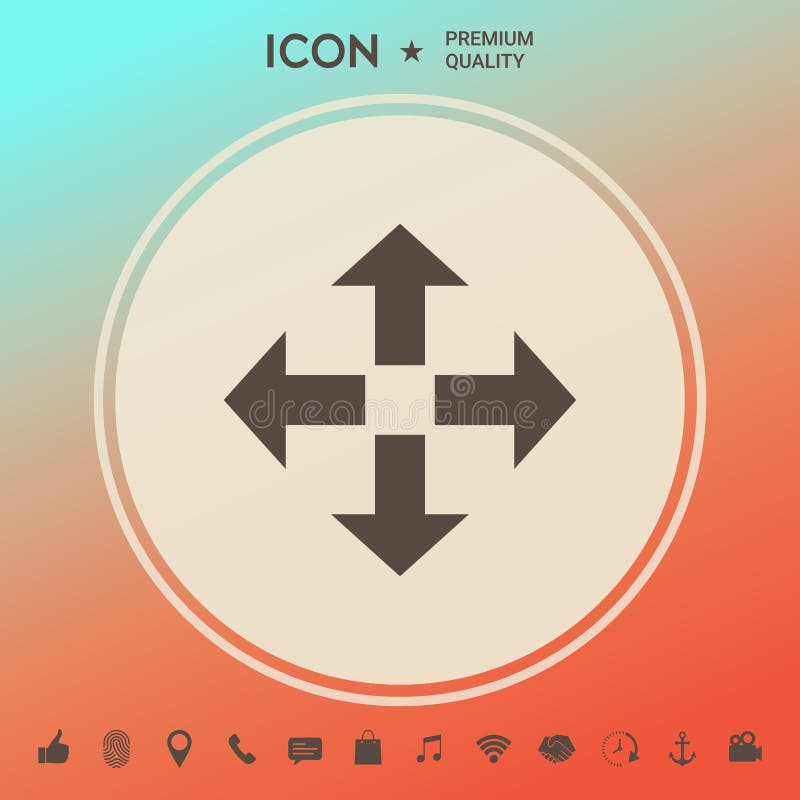 Move icon symbol stock vector. Illustration of move - 120297636