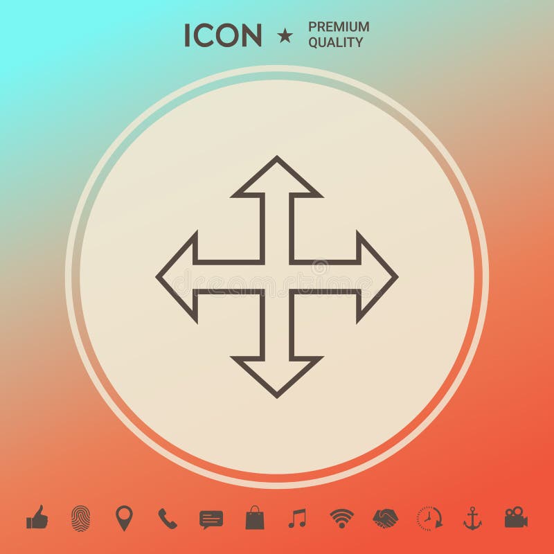 Move icon symbol stock vector. Illustration of sign - 120297956