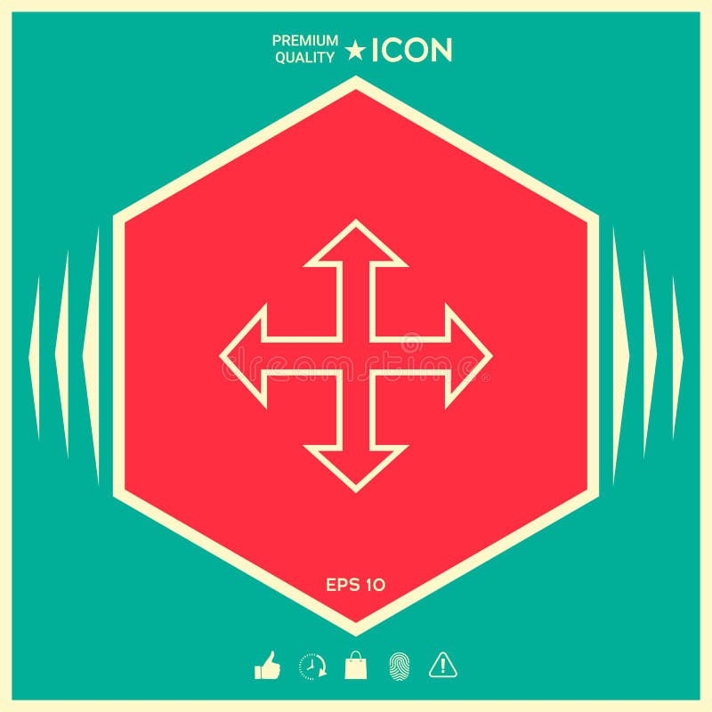 Move icon symbol stock vector. Illustration of shape - 120427437