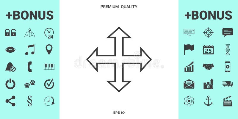 Move icon symbol stock vector. Illustration of button - 123478253