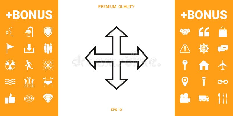 Move icon symbol stock vector. Illustration of full - 123539829