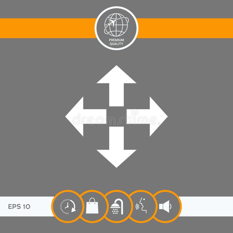 Move icon symbol stock vector. Illustration of pointer - 124810949