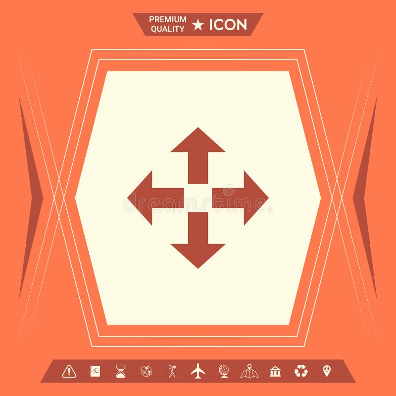 Move icon symbol stock vector. Illustration of leading - 124822691