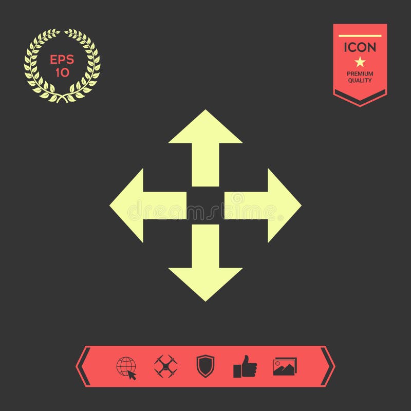 Move Icon Symbol . Graphic Elements for Your Design Stock Vector ...