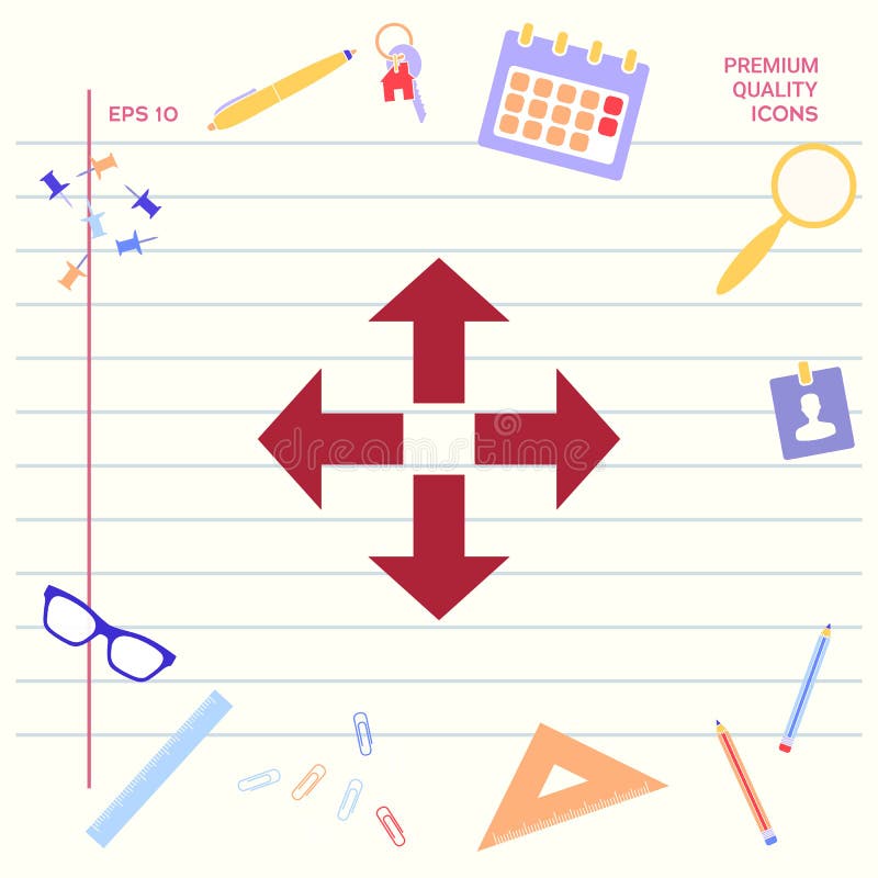 Move Icon Symbol . Graphic Elements for Your Design Stock Vector ...