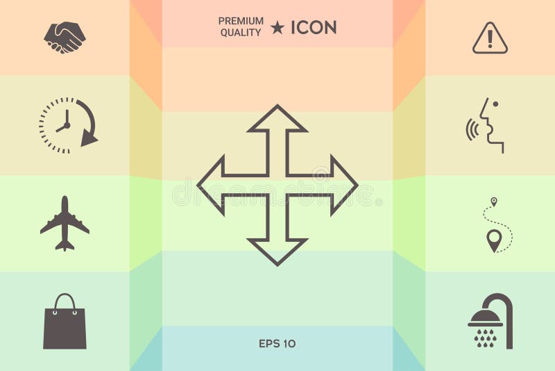 Move icon symbol stock vector. Illustration of drawing - 115071606