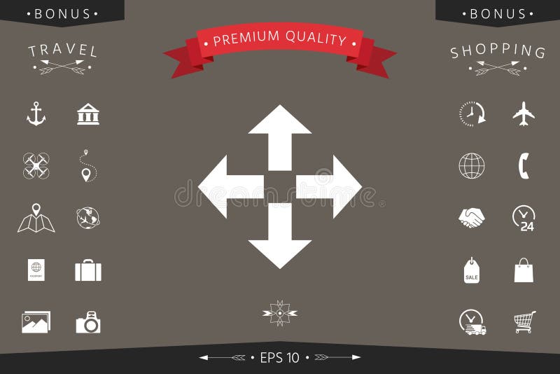 Move icon symbol stock vector. Illustration of interface - 115598562