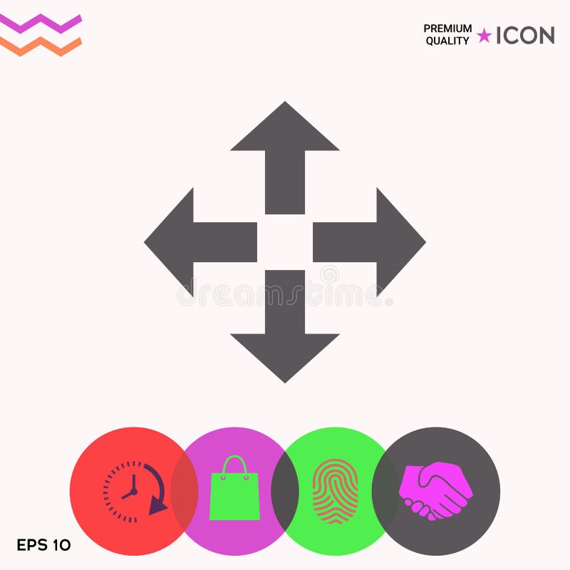 Move icon symbol stock vector. Illustration of drag - 129343387