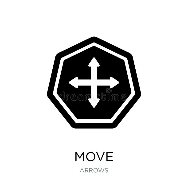 Move Icon in Trendy Design Style. Move Icon Isolated on White ...