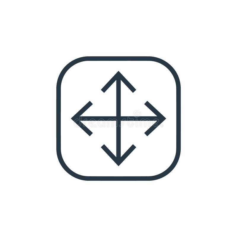 Move Icon Vector from Arrows Concept. Thin Line Illustration of Move ...
