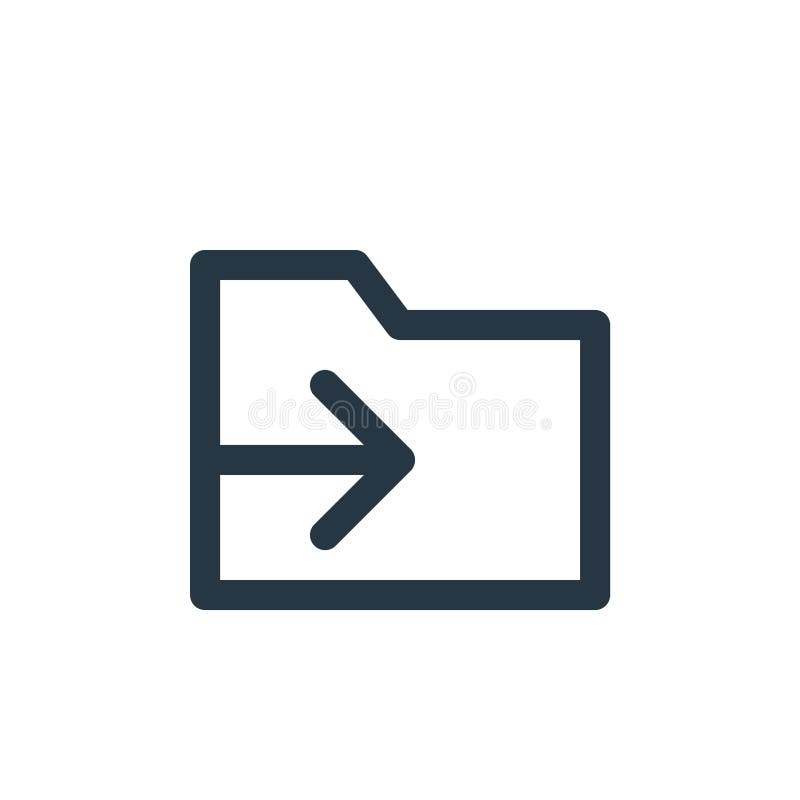 Move Icon Vector from Email Ui Concept. Thin Line Illustration of Move ...