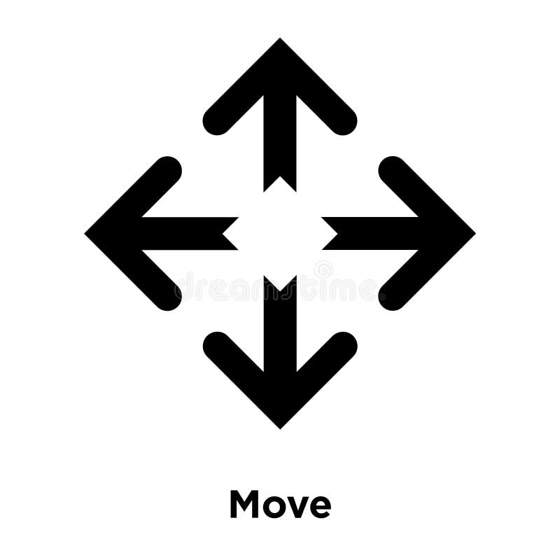 Move Icon Vector Isolated on White Background, Logo Concept of M Stock ...