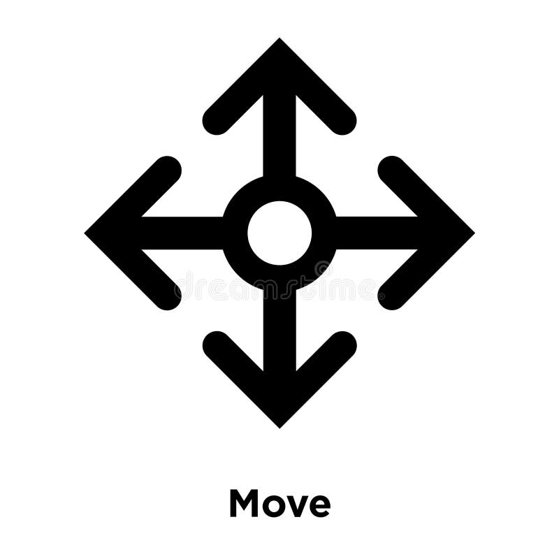 Move Icon Vector Isolated on White Background, Logo Concept of M Stock ...