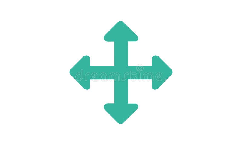 Move Icon Vector Isolated on White Background, Logo Concept of Move ...