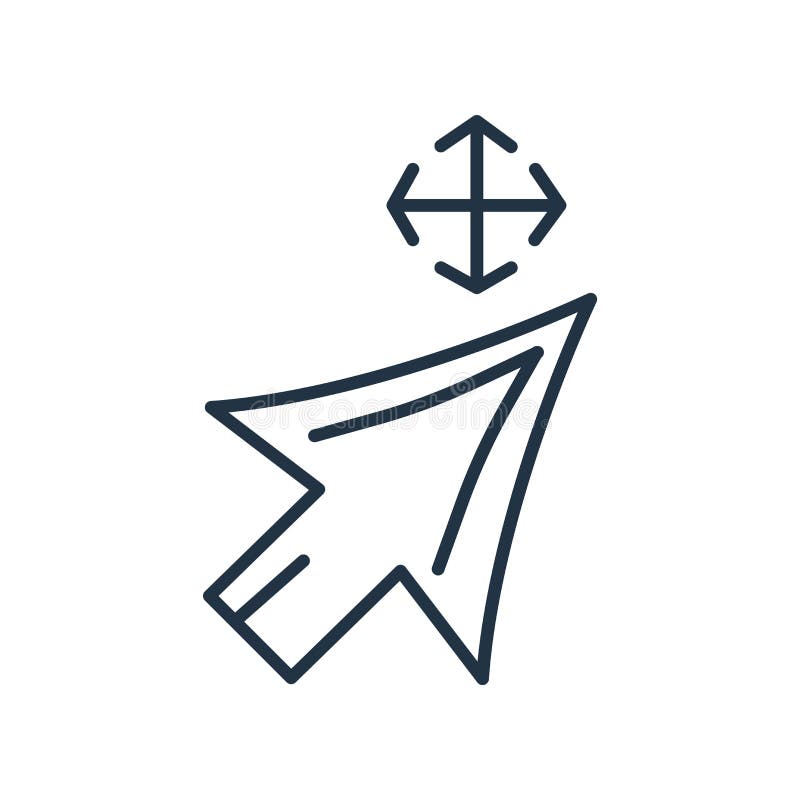 Move Icon Vector Isolated on White Background, Move Sign Stock ...