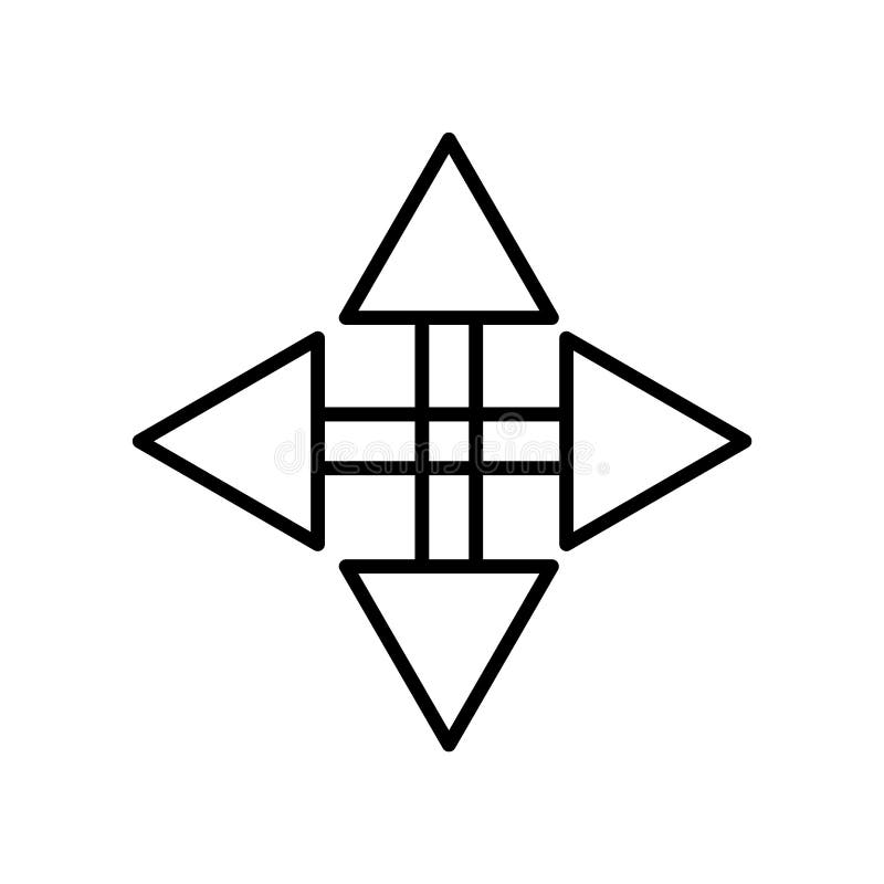 Move Icon Vector Isolated on White Background, Move Sign , Line or ...