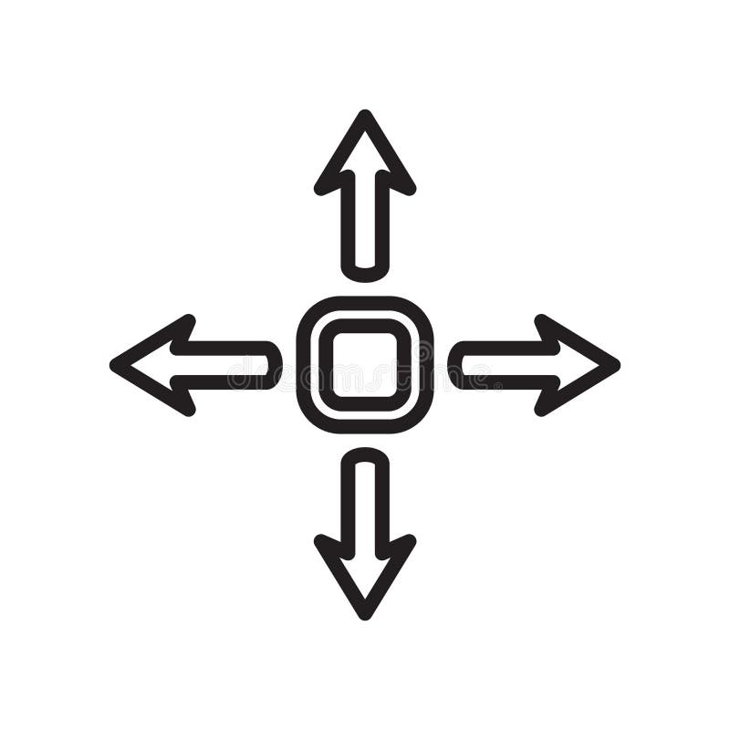 Move Icon Vector Sign and Symbol Isolated on White Background, M Stock ...