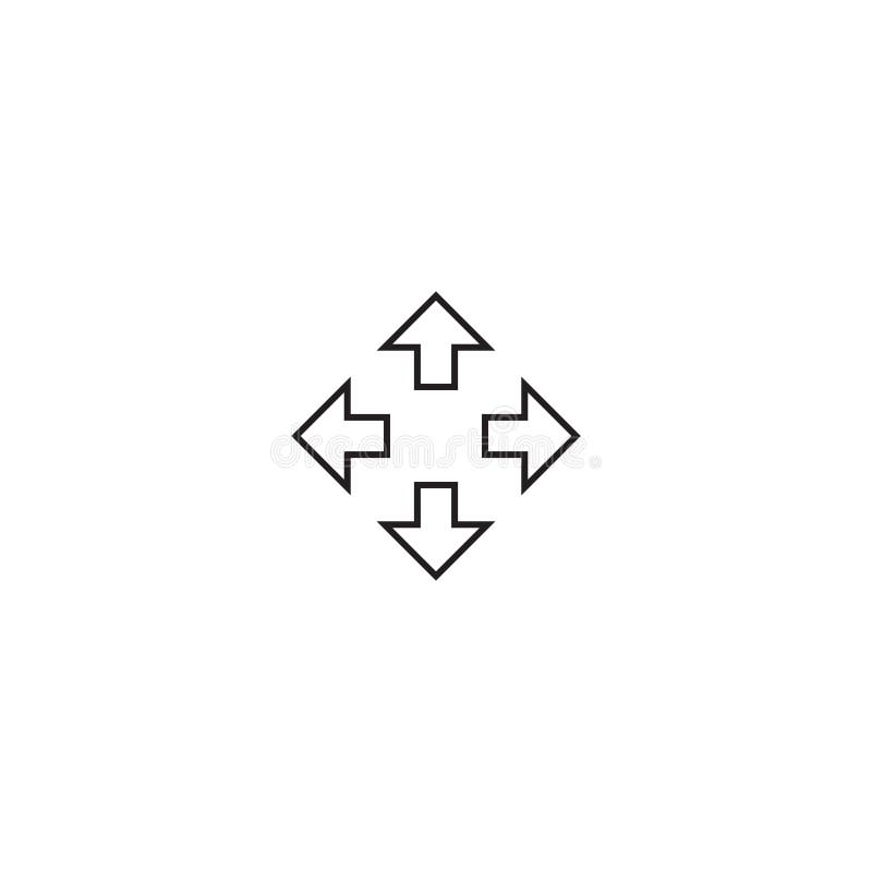 Move Icon Vector in Trendy Outline Style. Full Screen Symbol ... Move Icon Vector in Trendy Outline Style. Full Screen Symbol ...