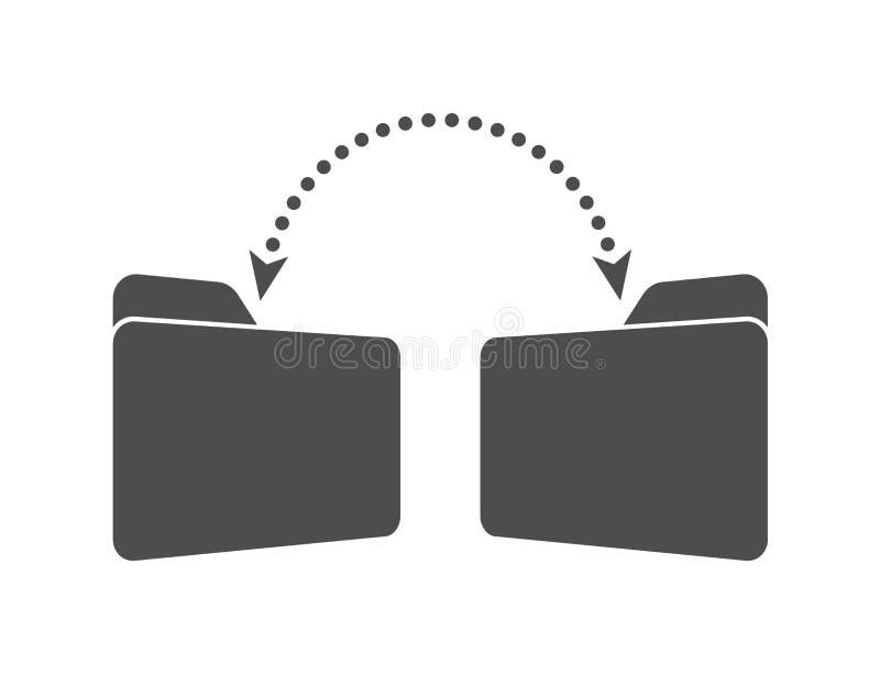 Move Information from One Folder To Another. Simple Stock Illustration ...