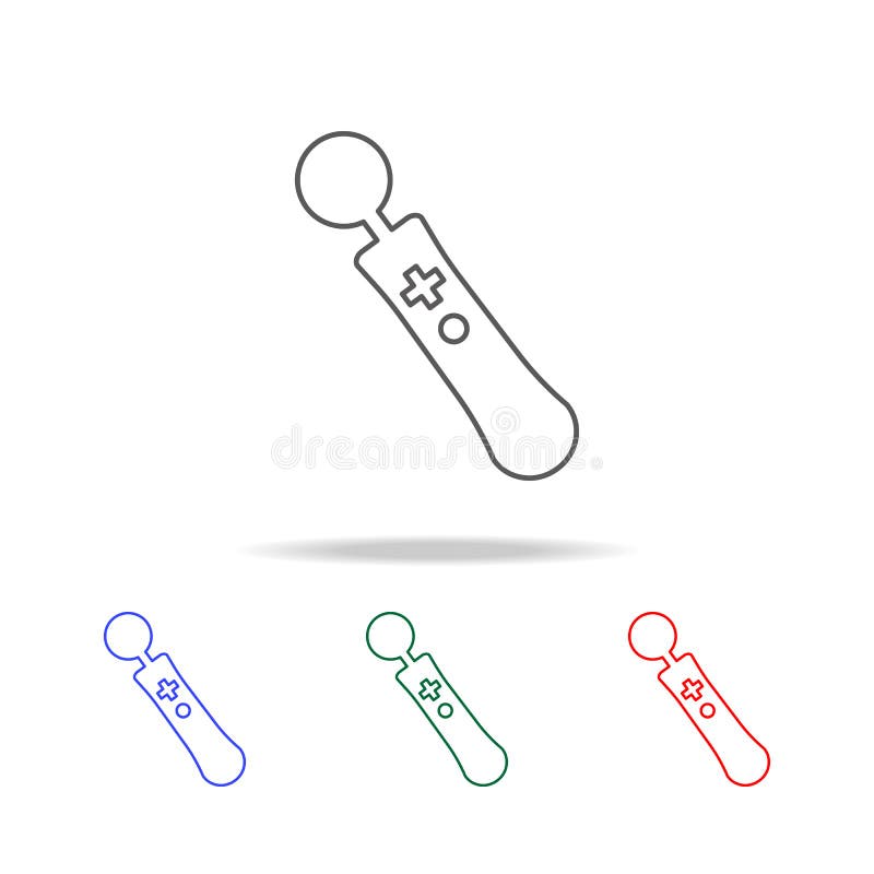 Move Motion Controller Icon. Elements of Game Life in Multi Colored ...