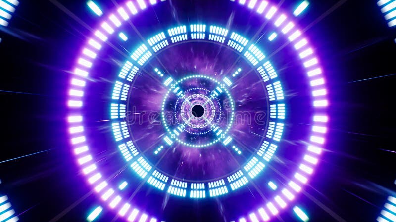 Abstract Space Purple Dimension Tunnel Stock Illustration ...