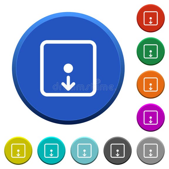 Move Object Down Beveled Buttons Stock Vector - Illustration of ...