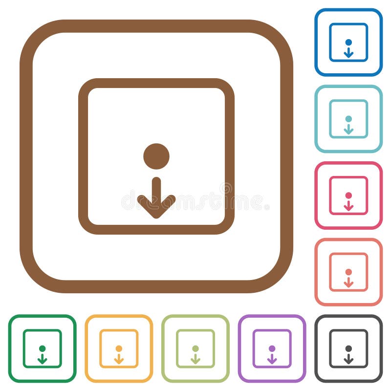 Move Object Down Simple Icons Stock Vector - Illustration of editing ...