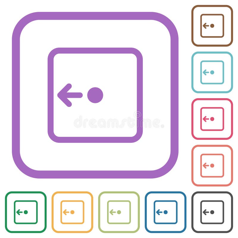 Move Object Left Simple Icons Stock Vector - Illustration of ...