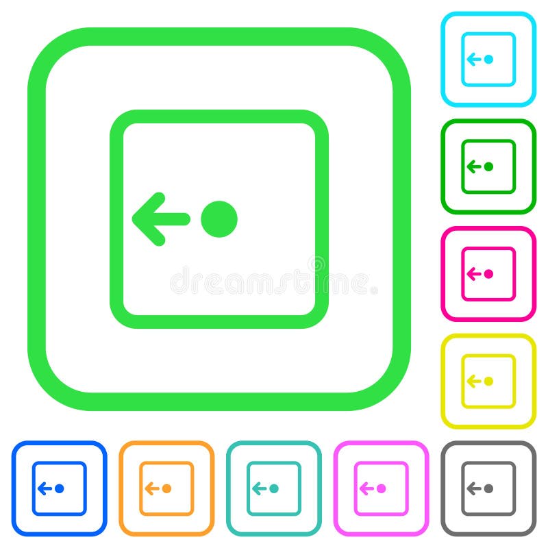 Move Object Left Vivid Colored Flat Icons Stock Vector - Illustration ...